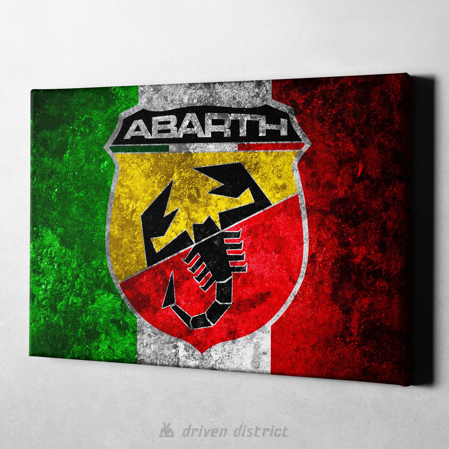 Abarth Italian Flag Canvas Wall Art – Driven District