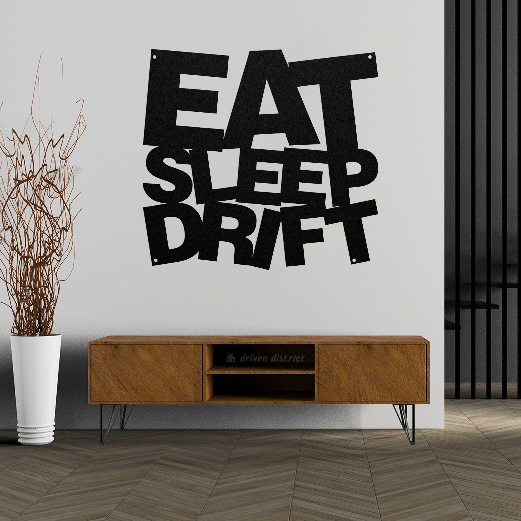 EAT SLEEP DRIFT Metal Wall Art – Driven District
